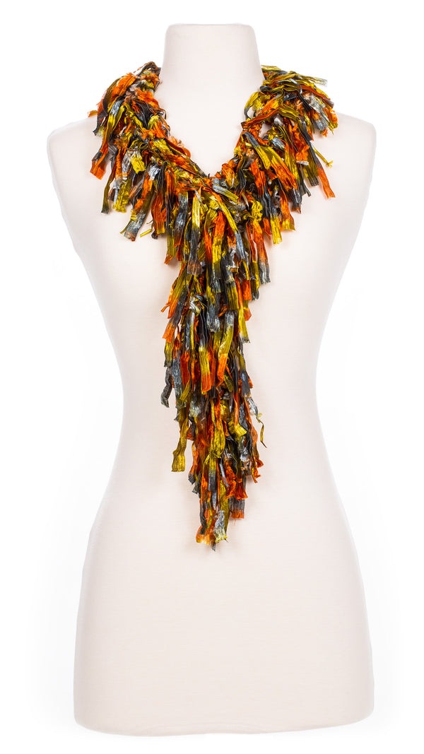 October Sky Shimmer Fringe Scarf - Terry's Boutique Scarves LLC