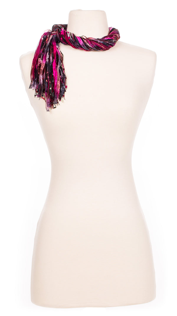 Magenta Greyshade String Scarf - Terry's Boutique Scarves LLC